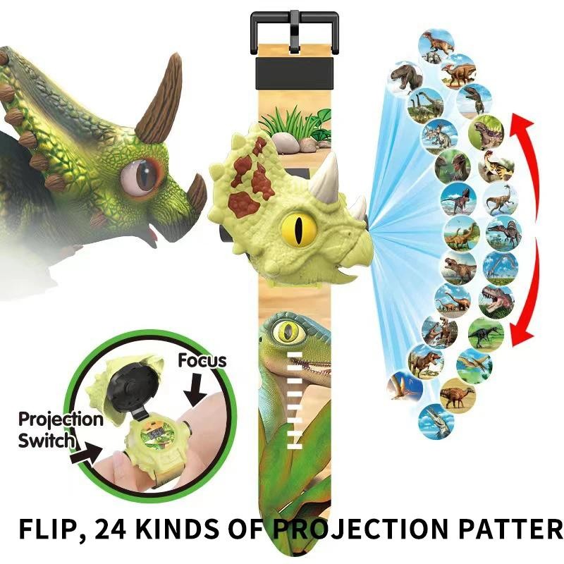 Jual Jam Tangan Mainan Proyeksi Anak-Anak Kartun 3D Kartun Dinosaurus ...