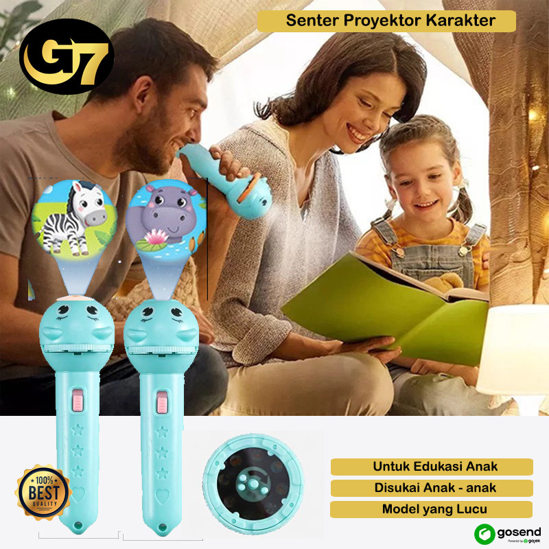 Jual Mainan Senter Anak Proyektor Gambar Karakter Binatang Lampu Fun ...
