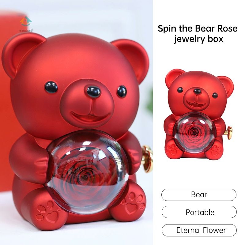 Jual Rose Bear Jewelry Box - The Beginning - Kotak Perhiasan Teddy Beruang - Kado Anniversary ...