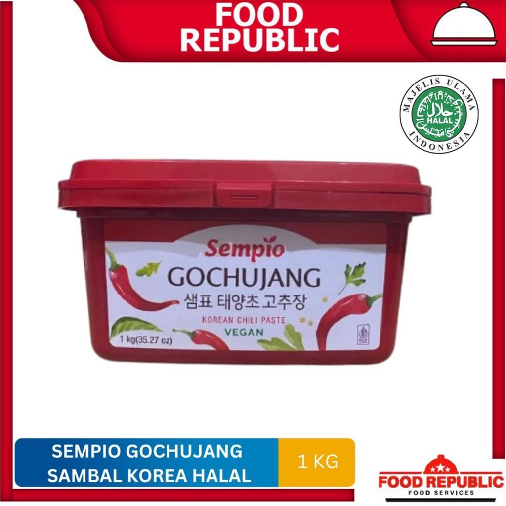 Jual Sempio Gochujang Halal 1 Kg Sambal Gochujang Pasta Korea Saus Saos ...