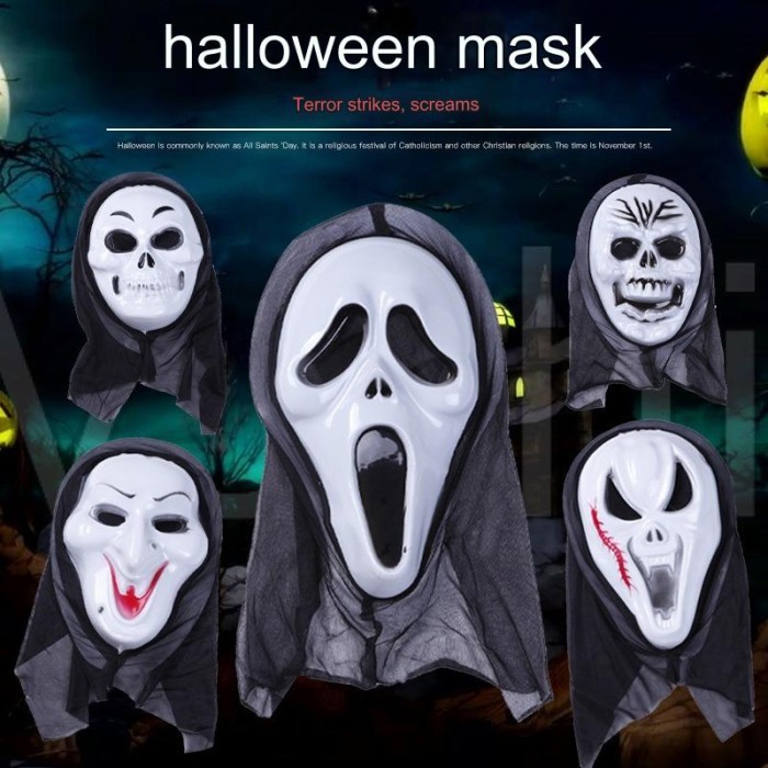 Jual [LOGU] Topeng halloween, topeng scary monster, Ghost Face Mask ...