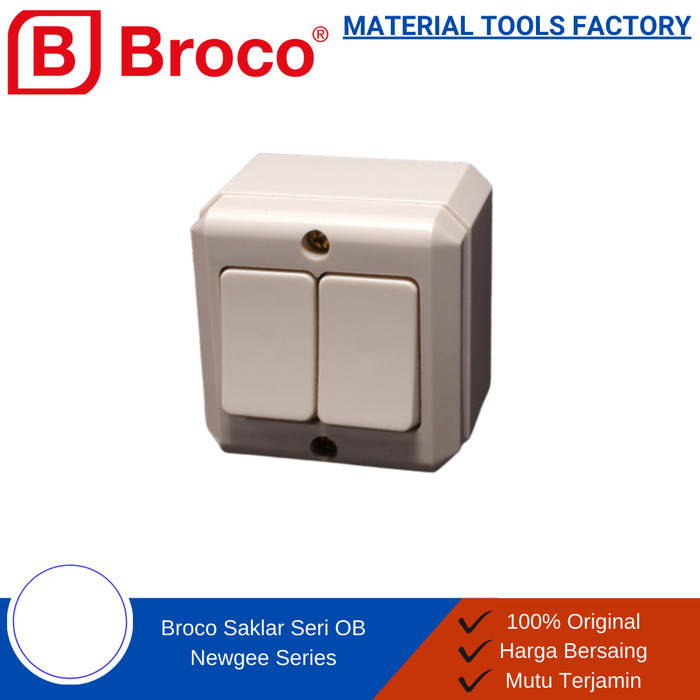 Jual Saklar Broco Seri Persegi OB - Saklar Outbow Seri Newgee | Shopee ...