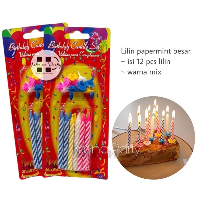 Jual Lilin Peppermint Besar/ Lilin Papermin / Lilin Ulang Tahun ...
