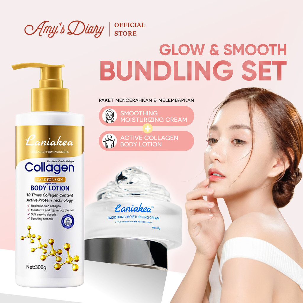 Jual AMY'S DIARY 2 Pcs Bundling Package Glow & Smooth Collagen Body ...