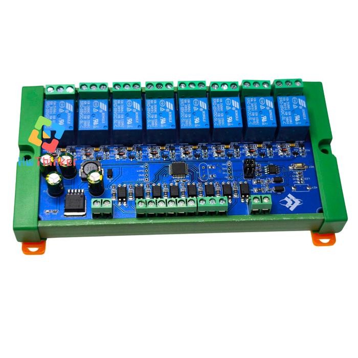 Jual NEW....!!! Modul Modbus Relay RTU 8 Channel Isolated RS485 8 In 8 ...