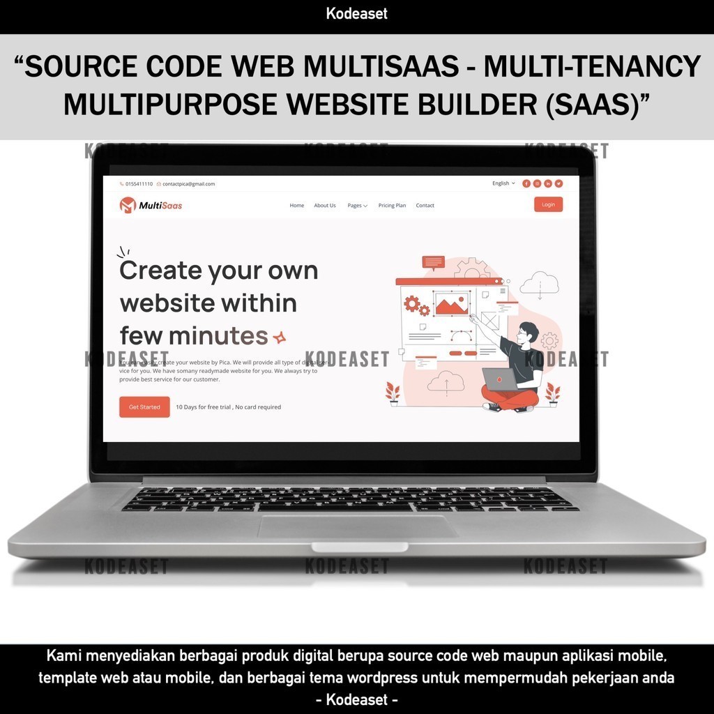 Jual SOURCE CODE APLIKASI WEB MULTISAAS - MULTI-TENANCY MULTIPURPOSE WEBSITE BUILDER (SAAS) D103 ...