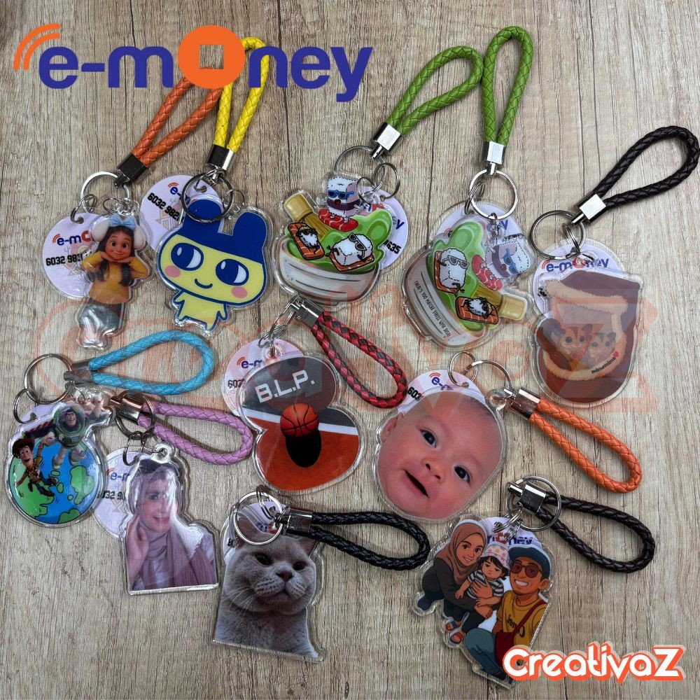 Jual Tap Charm eMoney/TapCash/Brizzi Custom Gantungan Kunci | Shopee ...