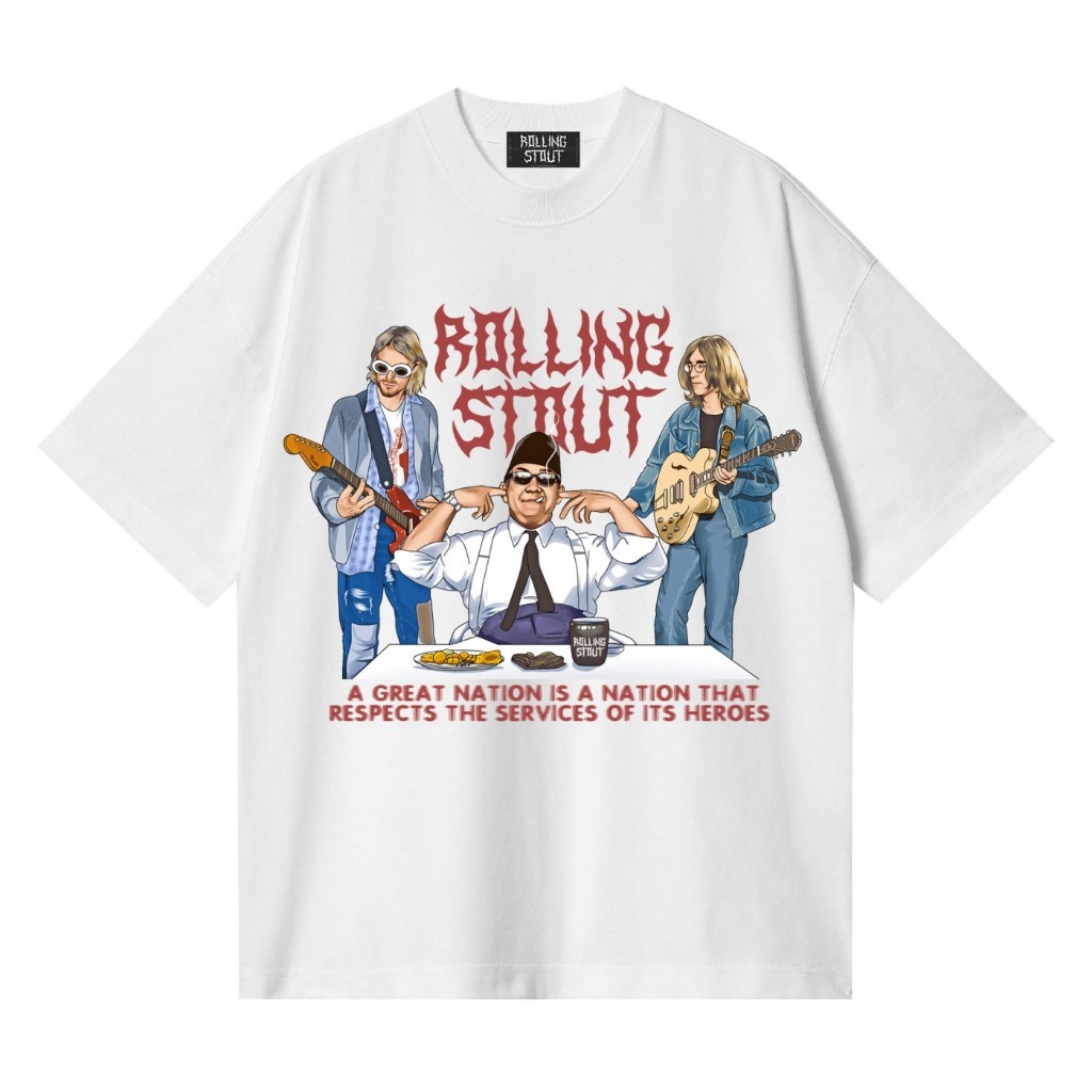Jual Rollingstout Tshirt - Soekarno x Kurt Cobain Nirvana x John Lennon The beatles | Parodi ...