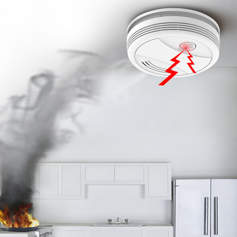 Jual Tuya WiFi Wireless Smoke Detector Compatible with Alexa/Google ...