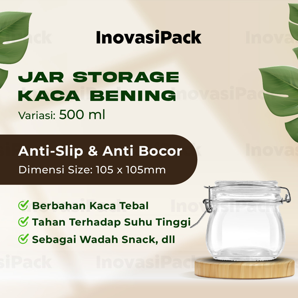 Jual Jar Round Kait Toples Kaca Bumbu / Jar Toples Kaca Makanan / Jar ...