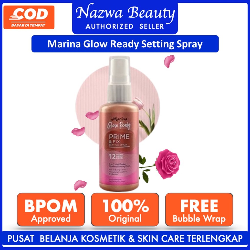 Jual Nazwa Beauty Marina Glow Ready Prime & Fix Antibacterial ...