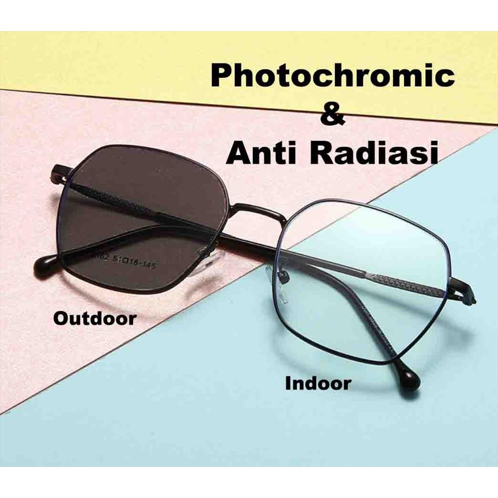 Jual Kacamata Photocromic Anti Radiasi 2 In 1 Photochromic GT 1927 ...