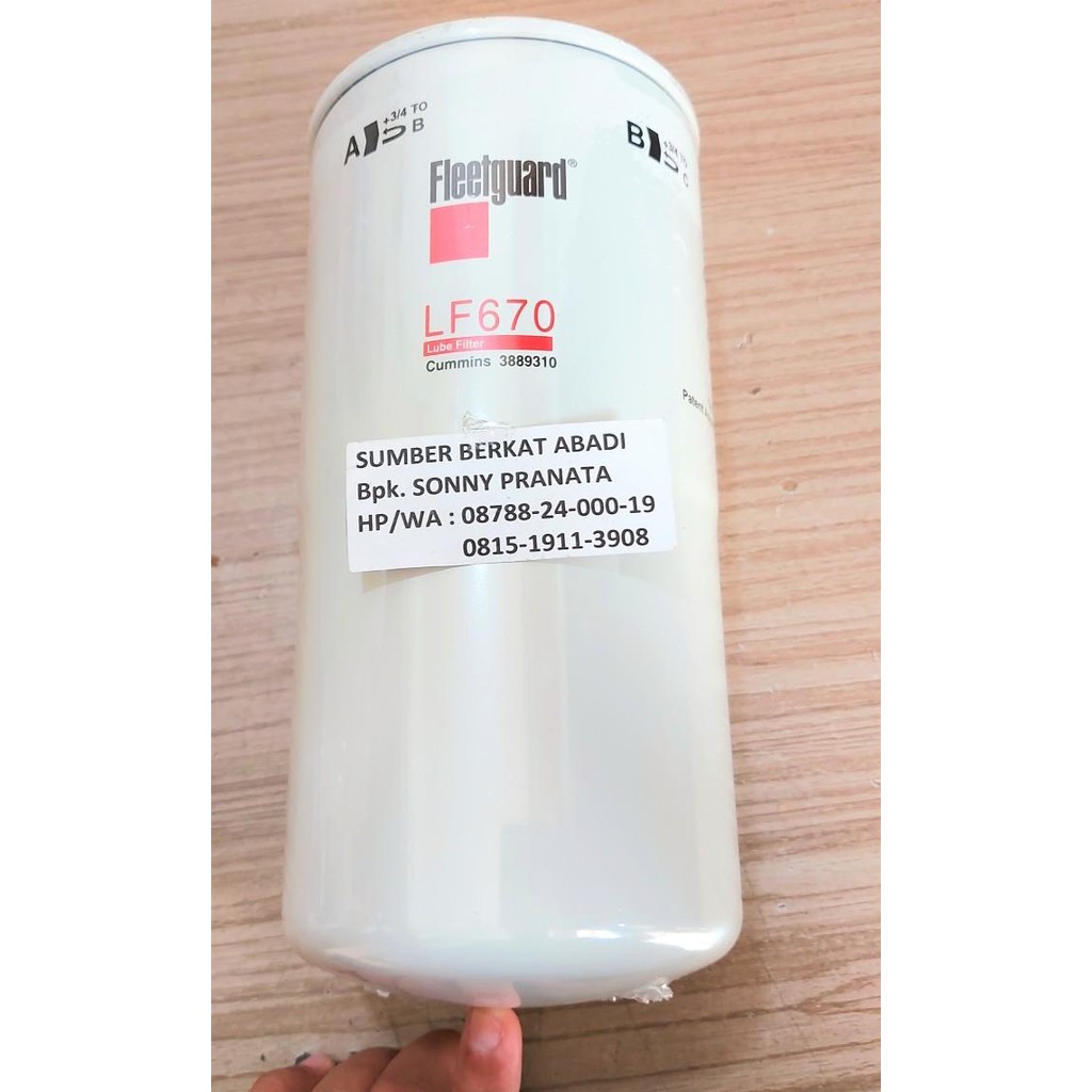 Jual FLEETGUARD LF670 LF 670 LF-670 LUBE OIL FILTER CUMMINS 3889310 ...