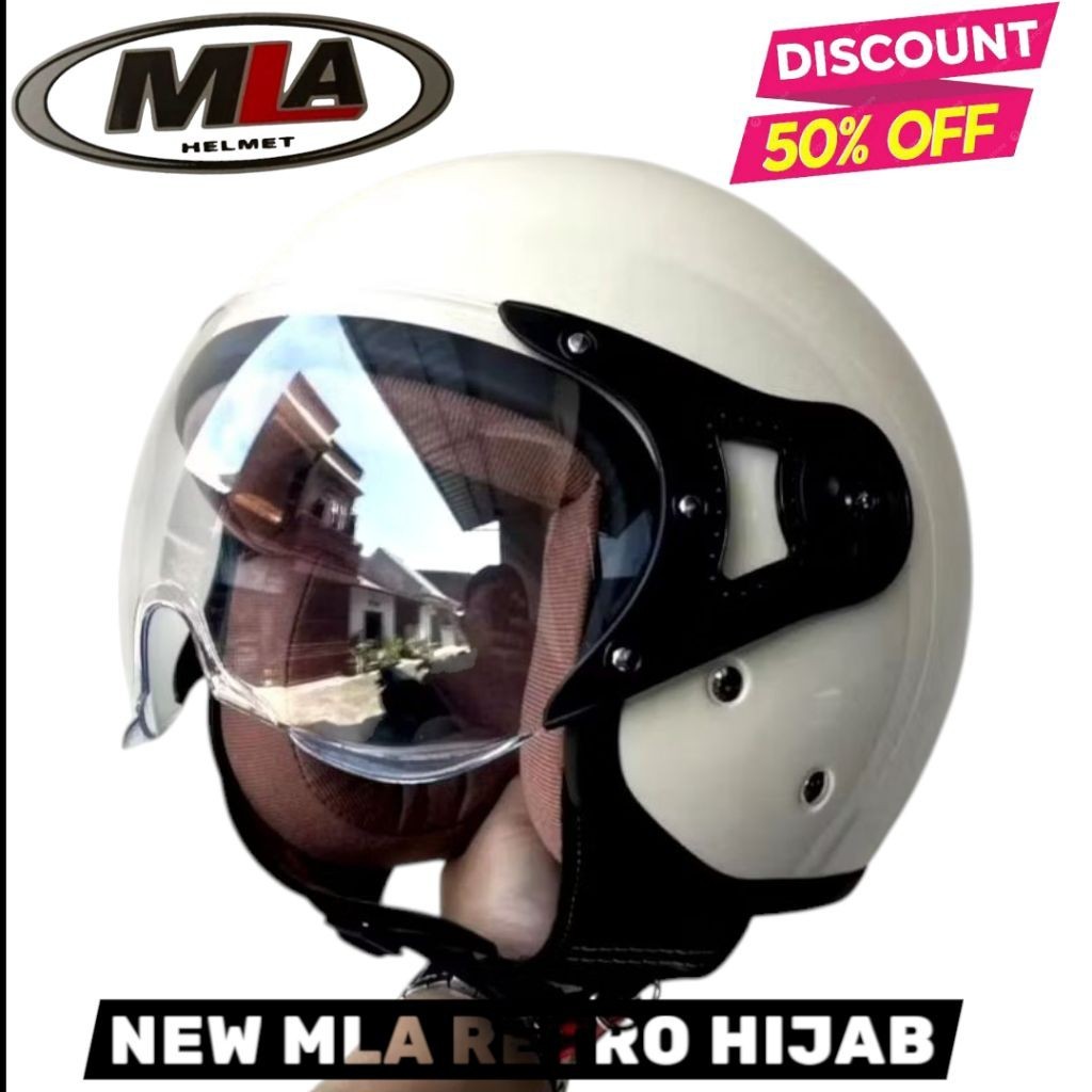 Jual Helm MLA Hijab - helm Bogo Retro MLA Hijab premium Original SNI ...