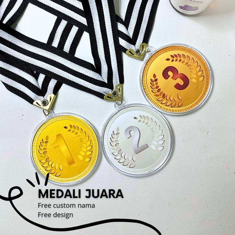 Jual Medali Wisuda Medali premium Akrilik Custom / Medali Graduation / Medali Perlombaan ...