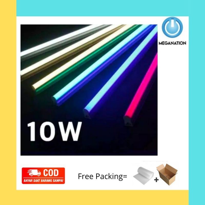 Jual LAMPU TL NEON T5 LED 10W 60 CM TUBE WARNA WARNI/LAMPU [Original] BERGARANSI | Shopee Indonesia