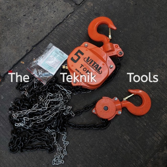 Jual Chain Block 5 Ton VITAL Tinggi Rantai 3M 5M 6M 7M 10M Takel Manual ...