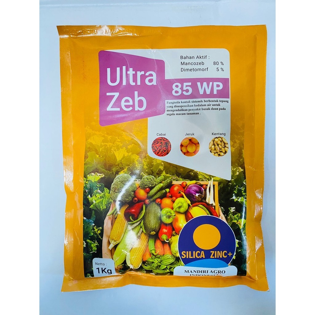 Jual Fungisida ULTRAZEB MANCOZEB BIRU & KUNING isi 1kg dari CV.MANDIRI ...