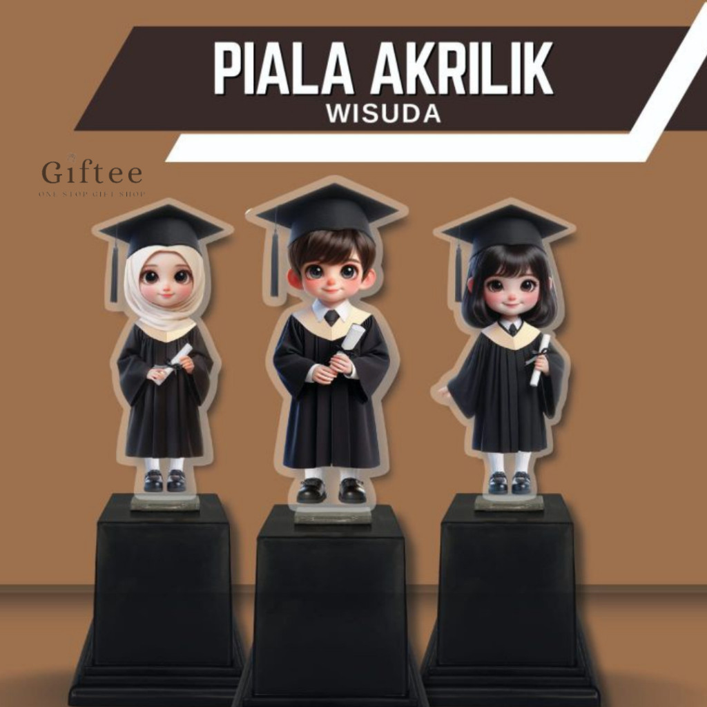 Jual PIALA AKRILIK WISUDA TROPI PLAKAT GRADUATION ANAK SOUVENIR KADO ...