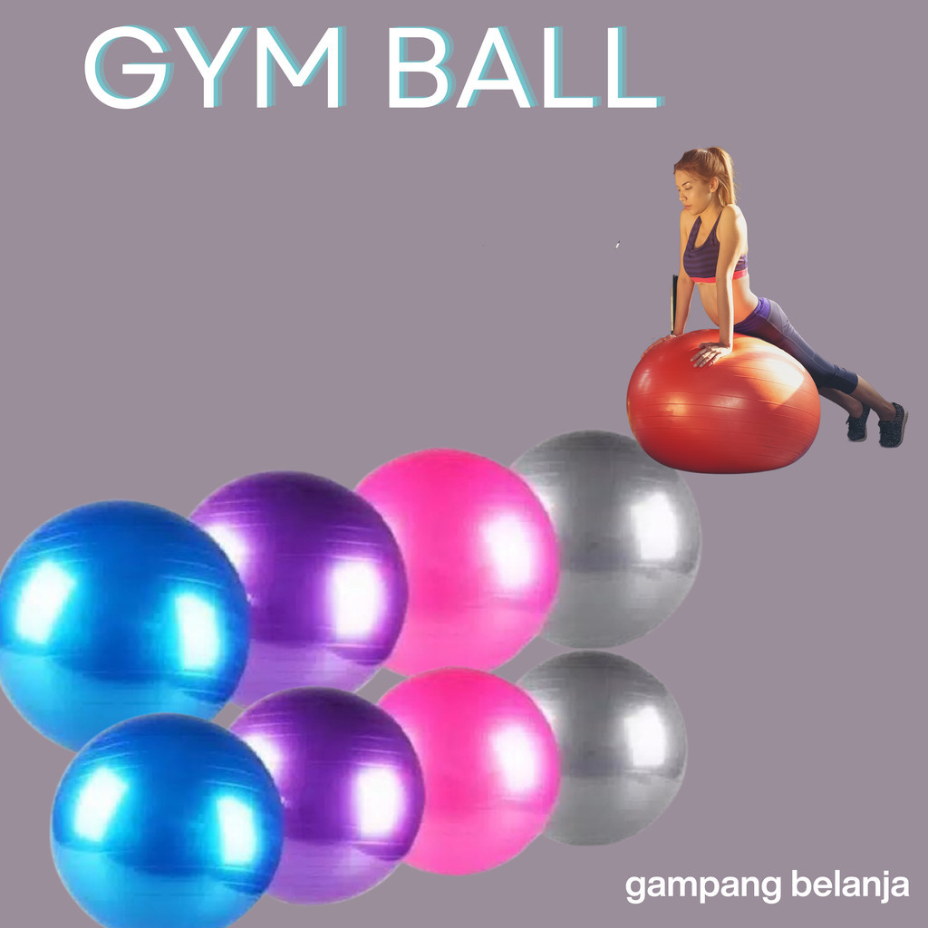 Jual Gym Ball/ gymball Bola Fitness Yoga Diameter 55cm/65cm/75cm/Bola Yoga Alat Olahraga ...