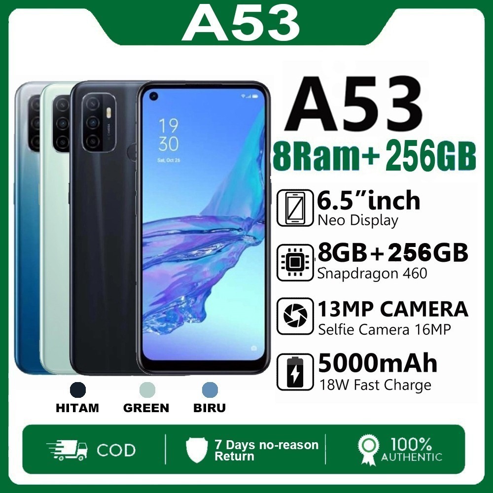 Jual HP A53 RAM 8 256GB 5000 MAH handphone | Shopee Indonesia