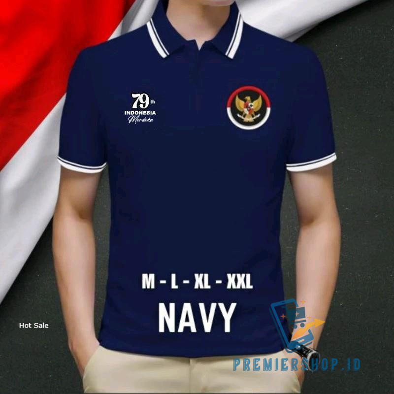 Jual baju Kaos Kerah shirt Polo Kemerdekaan HUT RI 79th indonesian merdeka Dewasa Atasan Agustus ...