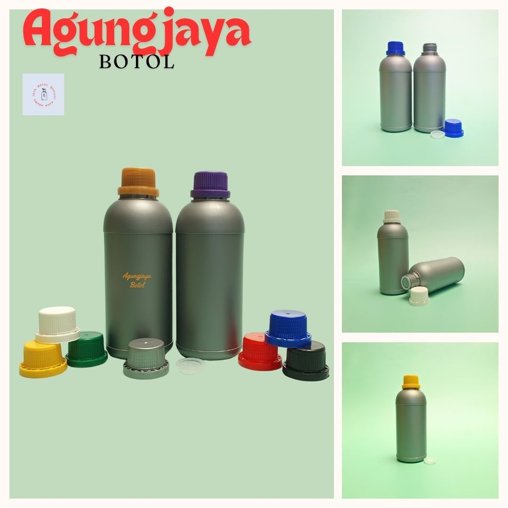 Jual Botol M 500 Ml Emas Silver Hdpe / Botol Hdpe / Botol Pupuk / Botol ...
