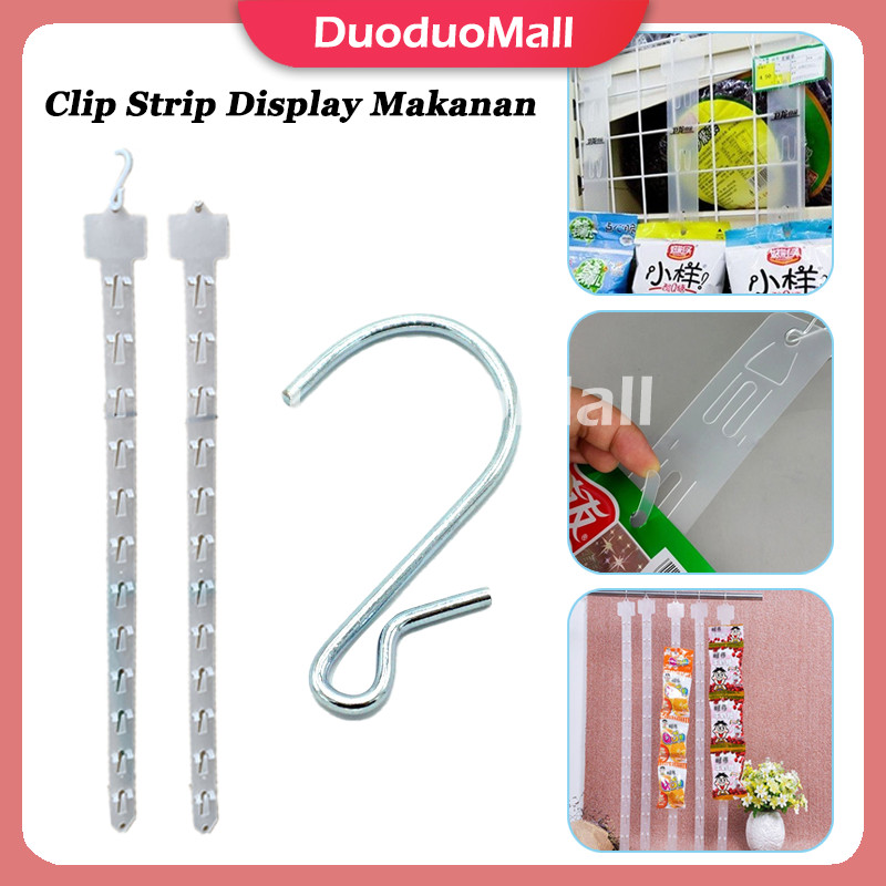 Jual Clip Strip Display Makanan /Supermarket Snack Plastic Clip Strip ...