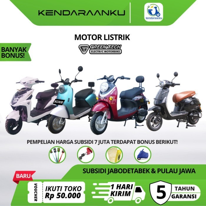 Jual MOTOR LISTRIK SUBSIDI GREENTECH UNITY CLASSIC AERO VP SCOOD - 1000 ...