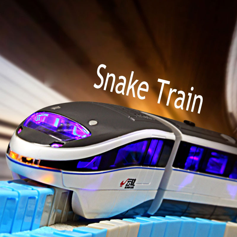 Jual Gesture Control Snake Electric Train Railway Toy RC Trains Tracks ...