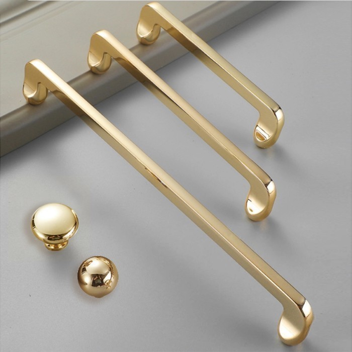 Jual [Dari Tangerang] Mirror Gold Handle Nordic Pull Shiny Knob Gagang ...