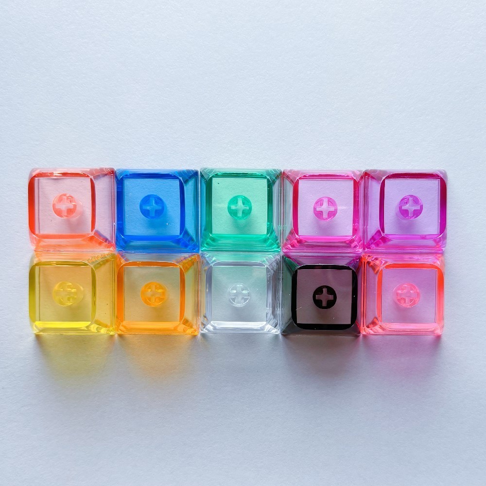 Jual Keycaps Clear Crystal transparent PC XDA 9.3mm mechanical keyboard ...