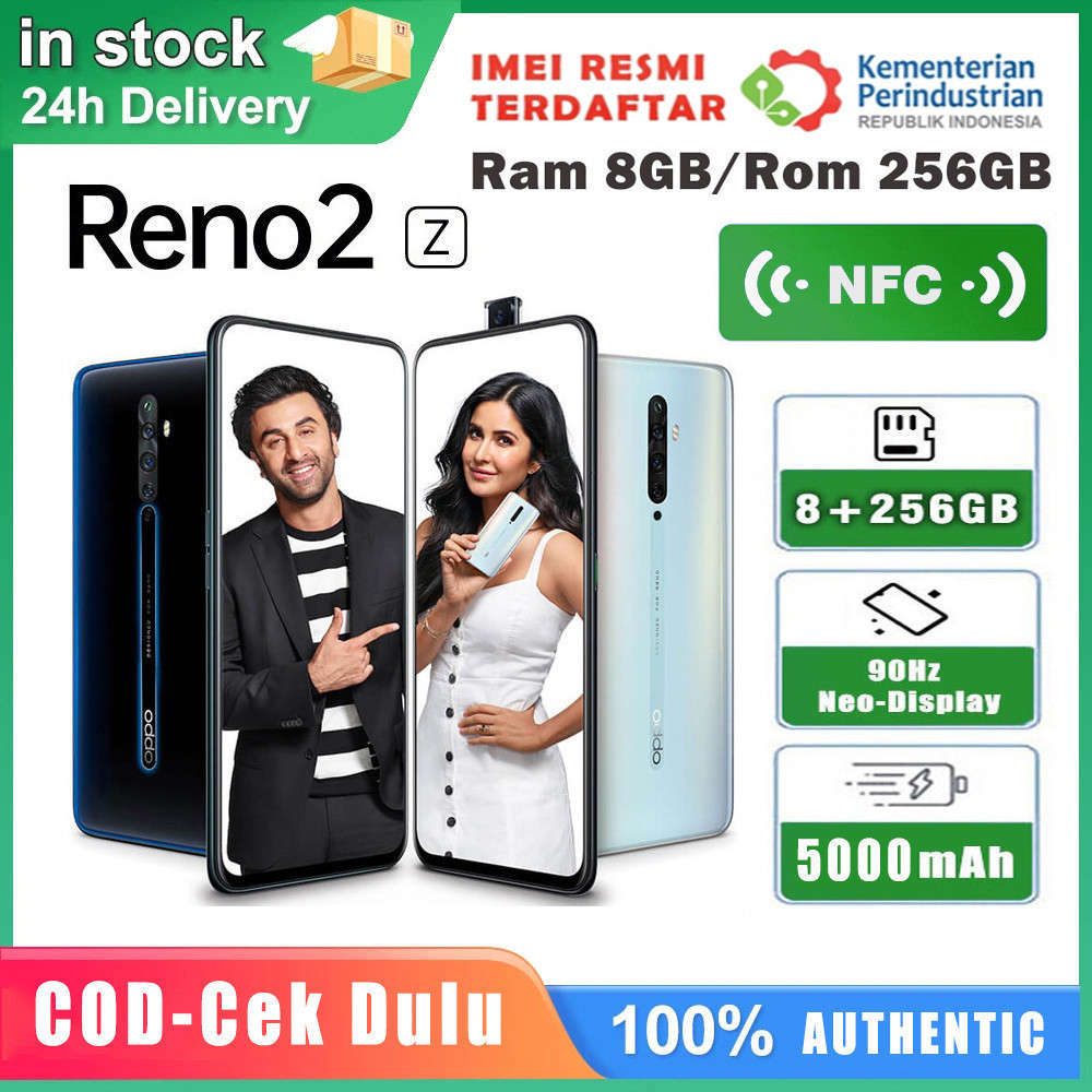 Jual nfc HP OPPO Reno2 Z Ram 8/256 GB handphone smartphone | Shopee ...
