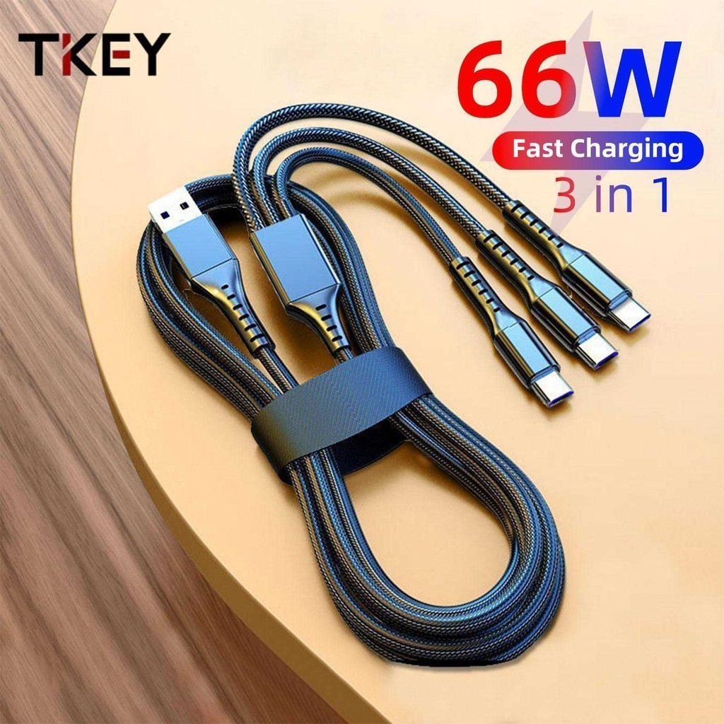 Jual [Bayar di Tempat] Kabel Data 3in1 Type C Micro Lighting Fast ...