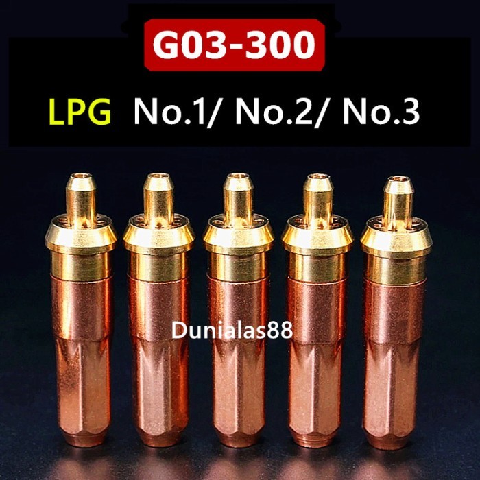 Jual 1pcs Cutting Tip Nozzle G03-300 Mata Potong Las Blender Propana Oxy No.1 No.2 No.3 | Shopee ...