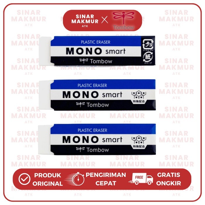 Jual Penghapus Pensil/Pencil Eraser Mono Smart Putih ET-ST Mono Tombow ...