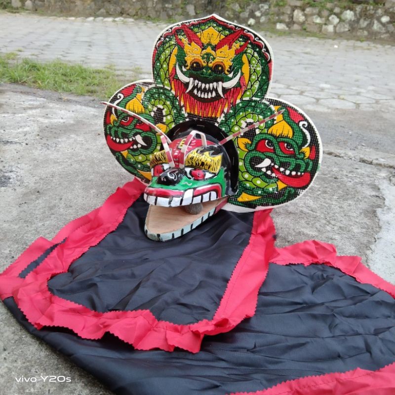 Jual Mainan tradisional barongan caplokan spon ijo anak 1-4 tahun kain ...