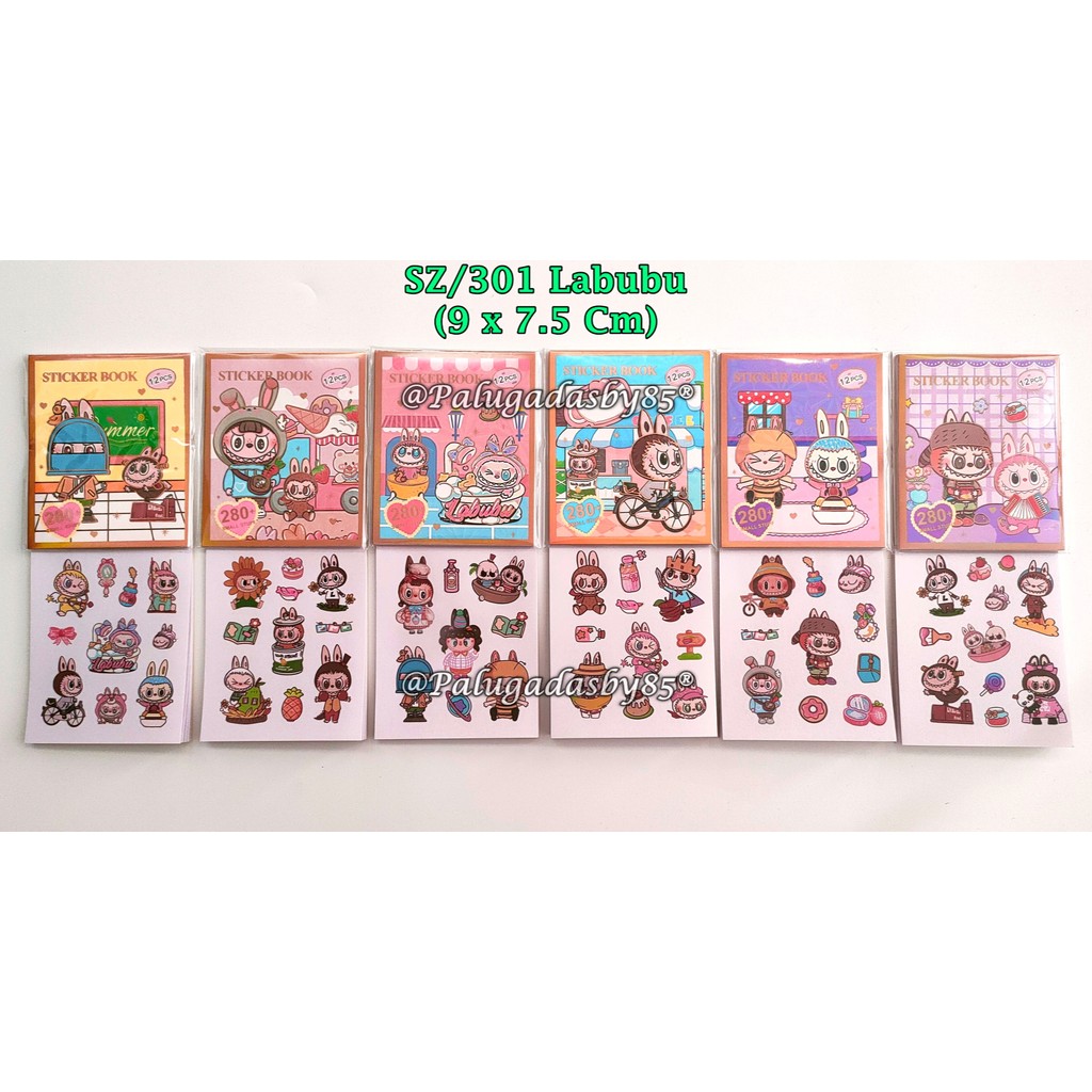 Jual (1 Biji) Buku Sticker Labubu 9 x 7.5 / Sticker Viral Labubu ...