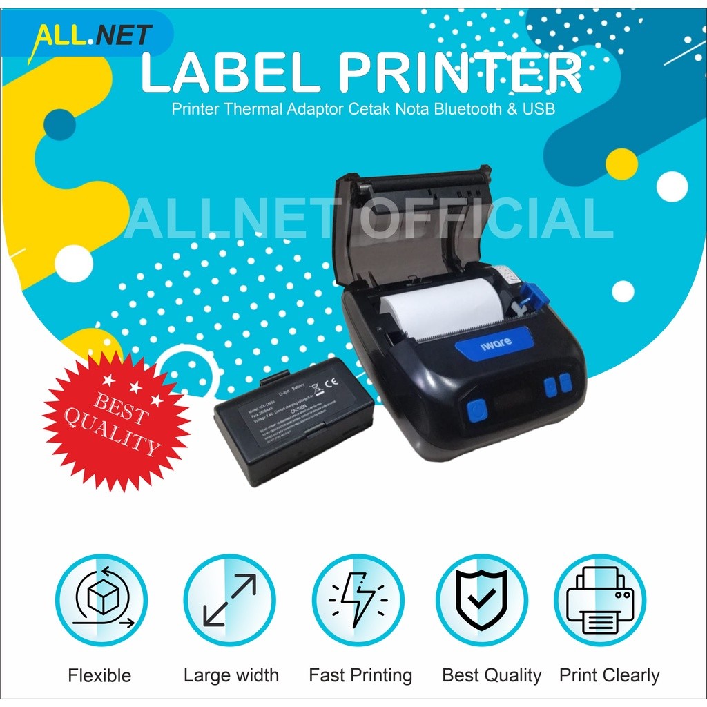 Jual PRINTER LABEL THERMAL 80MM C8LP / C-8LP IWARE (USB+BLUETOOTH ...
