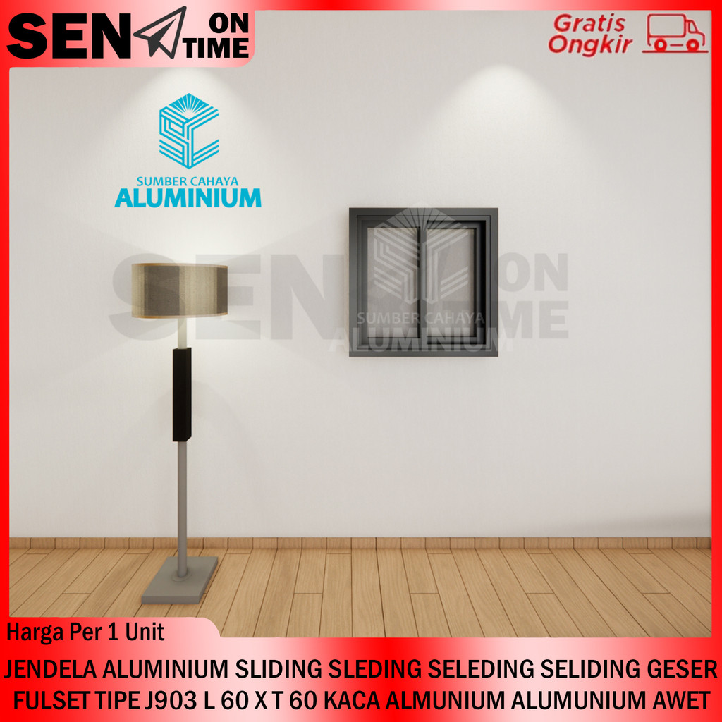 Jual [Kargo] Jendela Aluminium Sliding Sleding Seleding Seliding Geser Fulset Type J903 L 60 X T ...