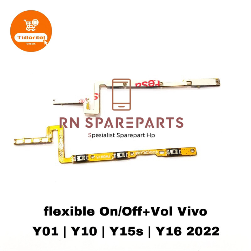 Jual FLEXIBLE ON OFF VOLUME VIVO Y01 / Y10 / Y15s / Y16 2022 FLEKSIBEL TOMBOL POWER ( Recha ...