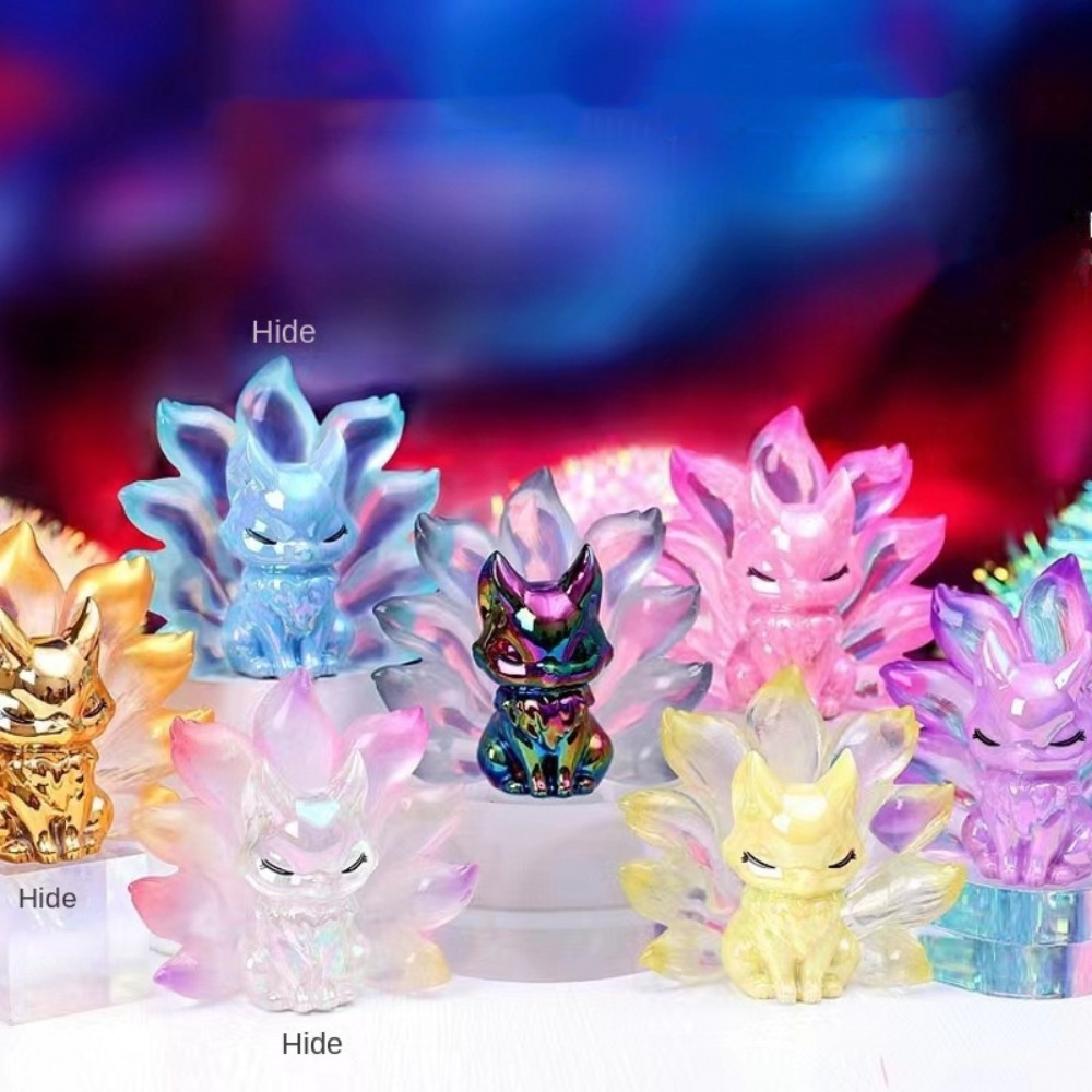 Jual Nine Tailed Fox Blind Box Random Action Figure Toy Rose Fairy ...