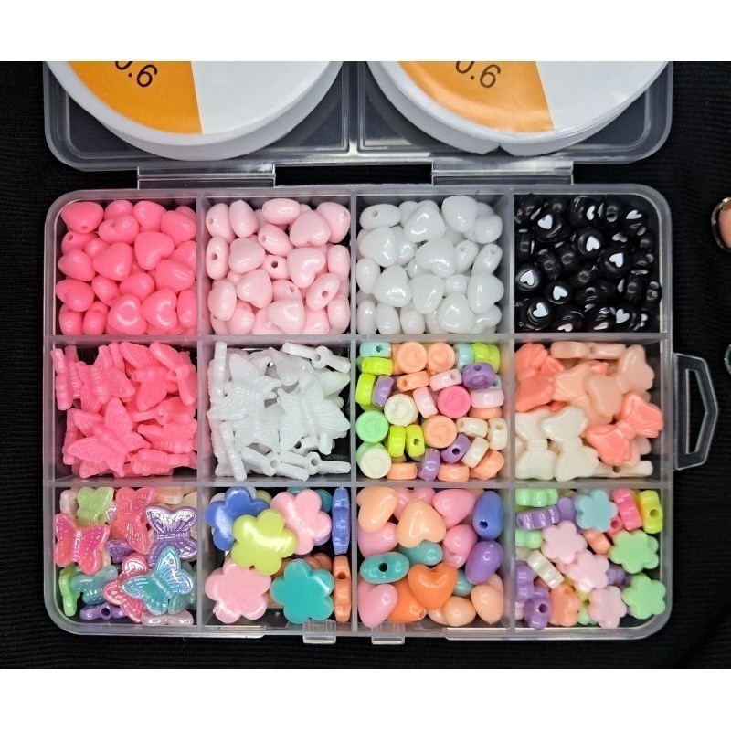 Jual DIY manik manik 1 set kotak/ manik 1 set 12 skat/ manik 1 set 10 ...