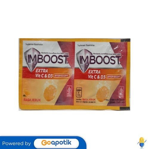Jual Imboost Extra Vit C & D3 Rasa Jeruk Strip 2 Tablet Effervescent ...
