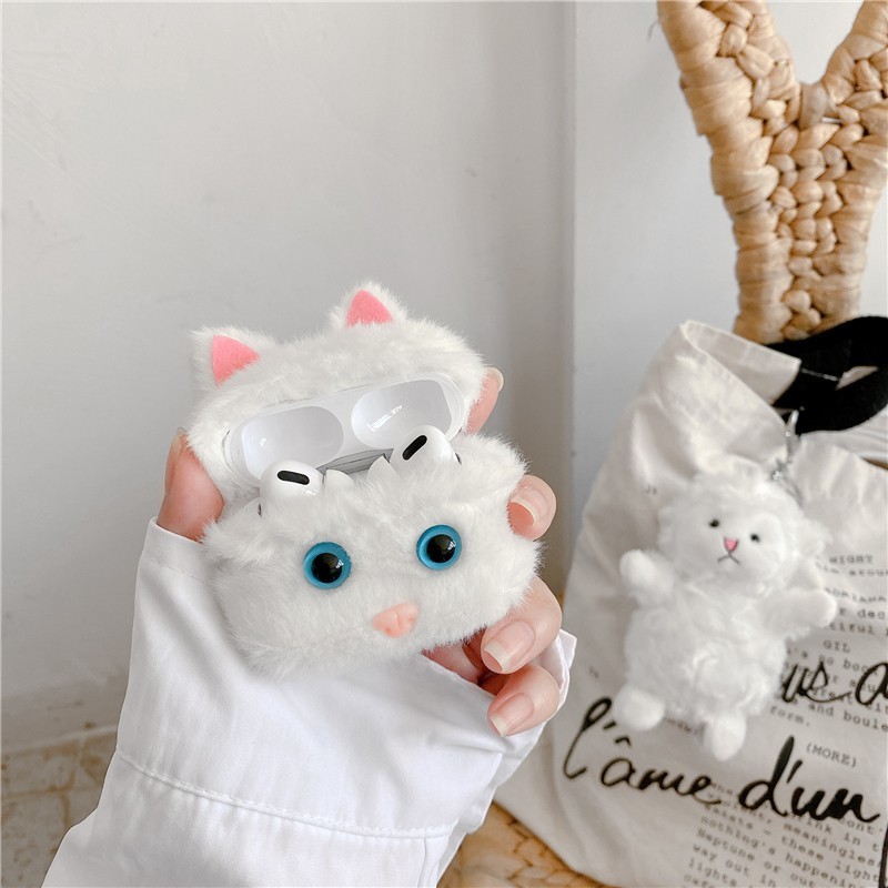 Jual Luxury Cute Cartoon Cat Plush Earphone Case For AirPods 1 2 Pro 3 ...