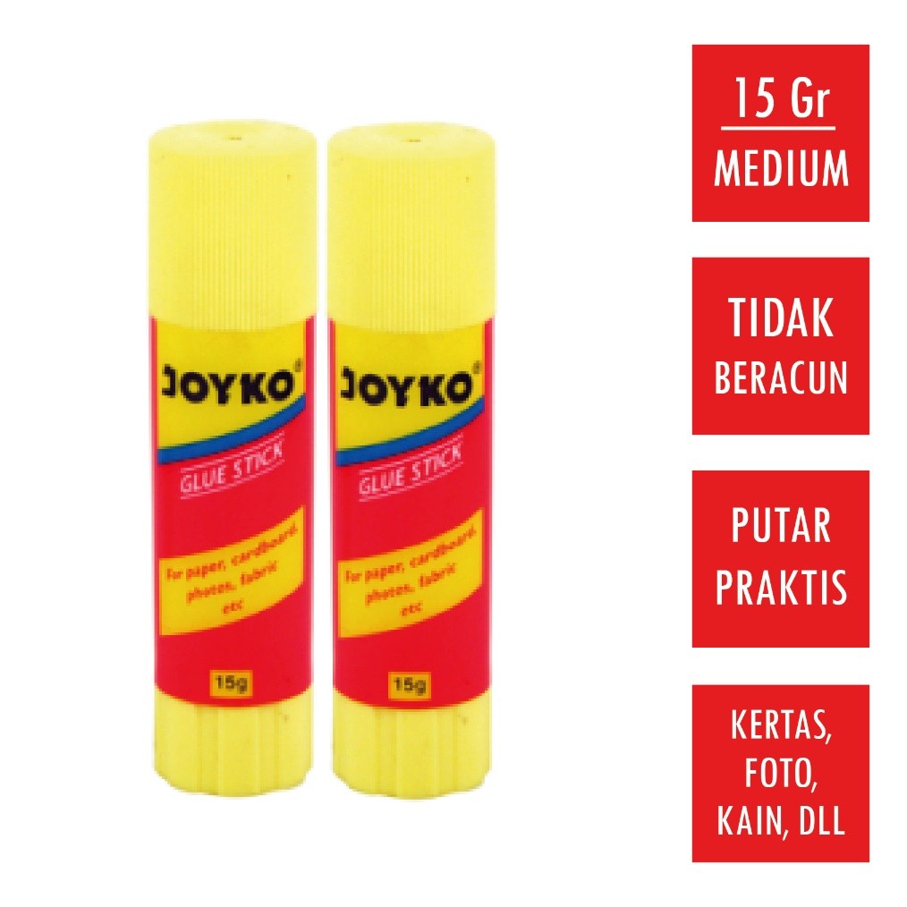 Jual 1 Pcs Glue Stick 15Gr Lem Kertas Stik Putar Kecil 15 Gram Gr JOYKO ...