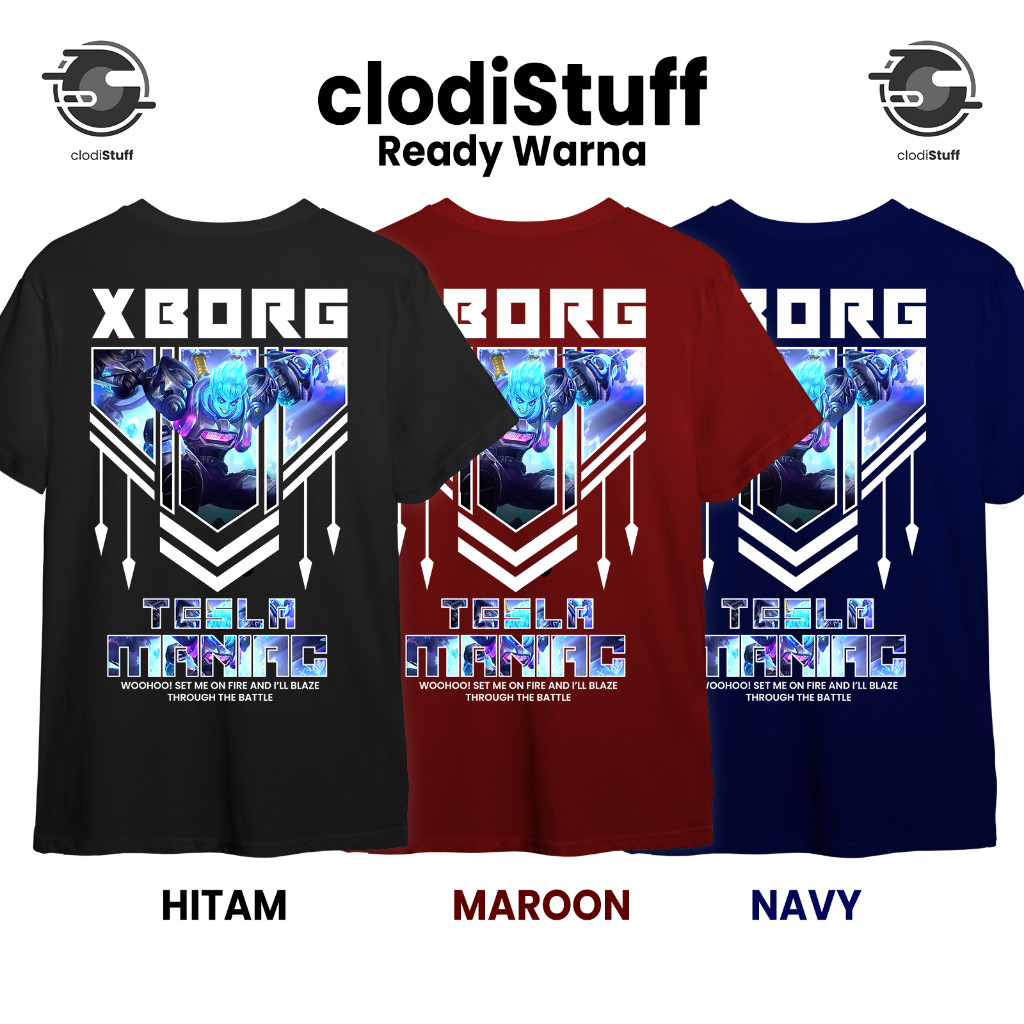 Jual Kaos XBORG SKIN EPIC TESLA MANIAC Mobile Legends ML MLBB Lengan ...