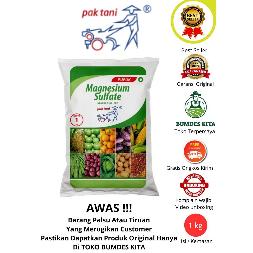 Jual PUPUK MAGNESIUM SULFATE PAK TANI - 1KG | Shopee Indonesia