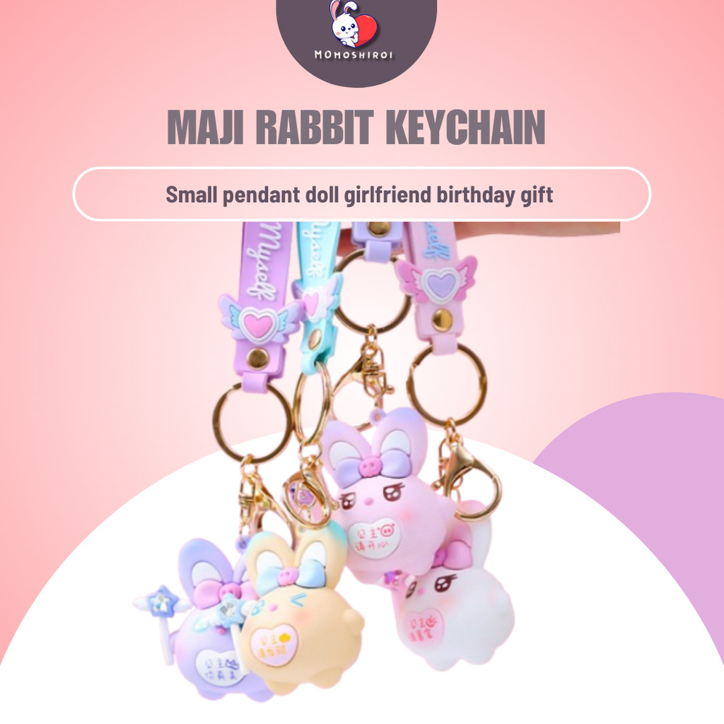Jual 063 - Maji rabbit keychain Gantungan Kunci keychain, the schoolbag ...