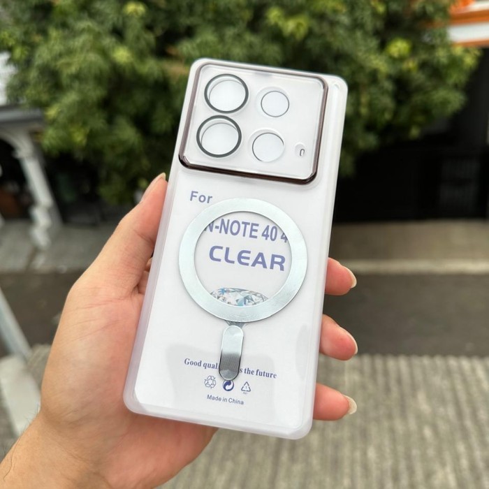 Jual Case silikon magsafe Infinix Note 40 magnet plating Clear matte ...